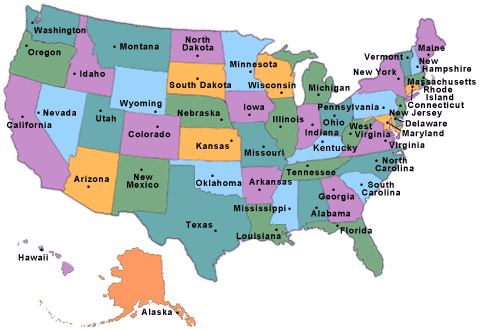 U S States Maps Stats