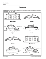 Homes Printable (Pre-K - 1st Grade) - TeacherVision.com