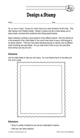 Design a Stamp Printable (2nd - 5th Grade) - TeacherVision.com