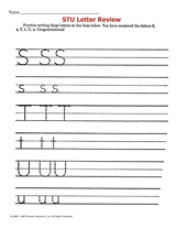 STU Letter Review Printable (Pre-K - 2nd Grade) - TeacherVision.com