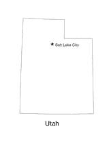Utah State Map with Capital Printable (Pre-K - 12th Grade ...