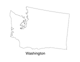 Washington State Map Outline