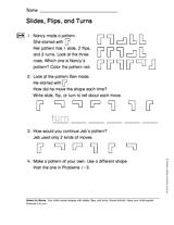 Flips Slides Turns Worksheets