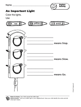 Stop Light Worksheet